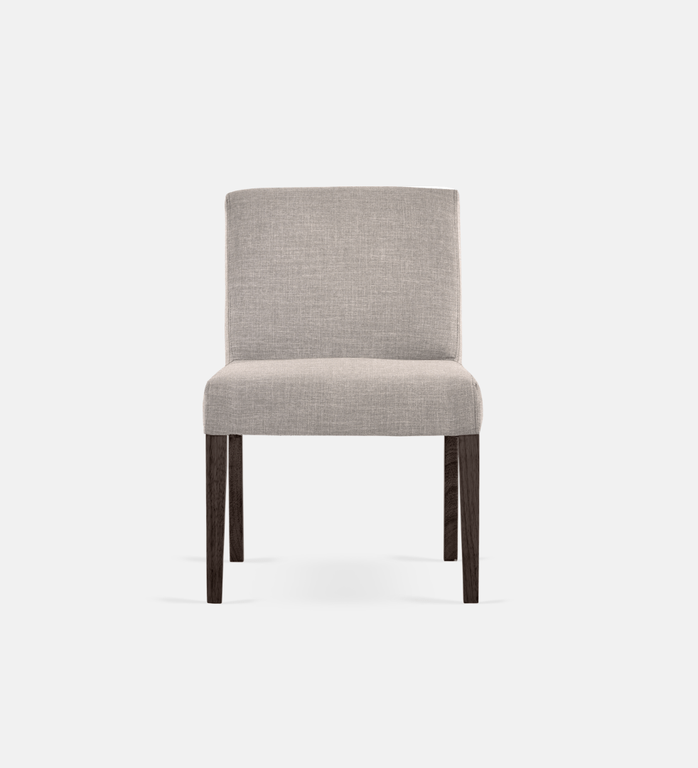 Bennet Fully upholstered dining chair with dark leg
